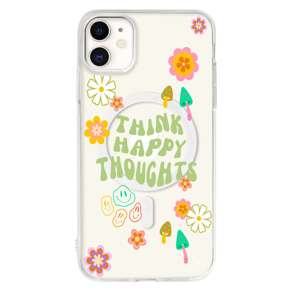 iPhone 11 Think Happy Thine Transparent Magsafe – Deercase