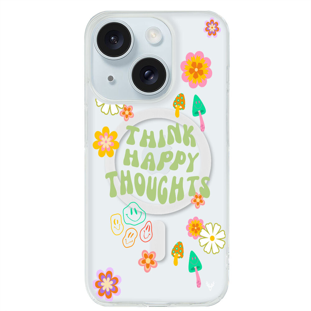 iPhone 15 Think Happy Thine Transparent Magsafe – Deercase