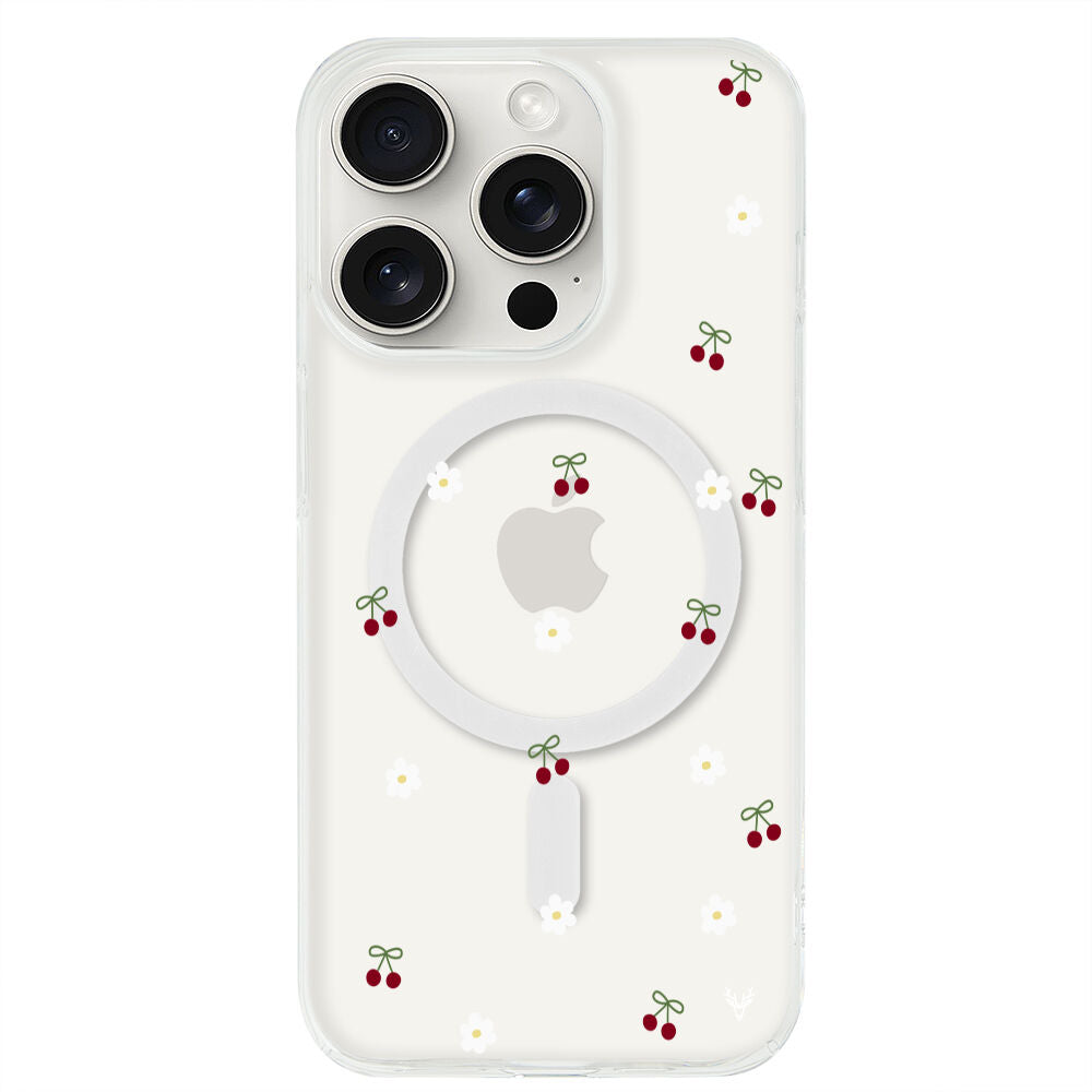 iPhone 14 Pro Daisy Cherry Thine Transparent Magsafe – Deercase