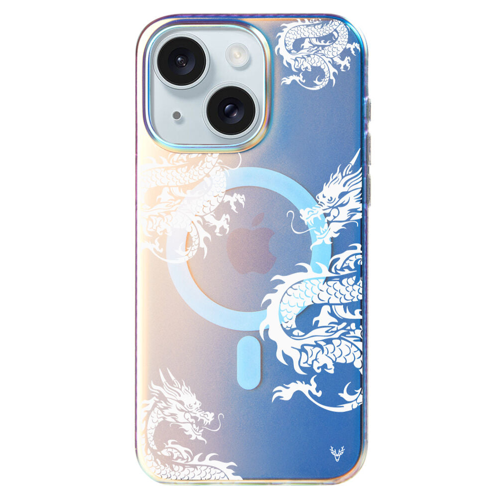 iPhone 13 White Dragon Magsafe Case Aura Hologram – Deercase
