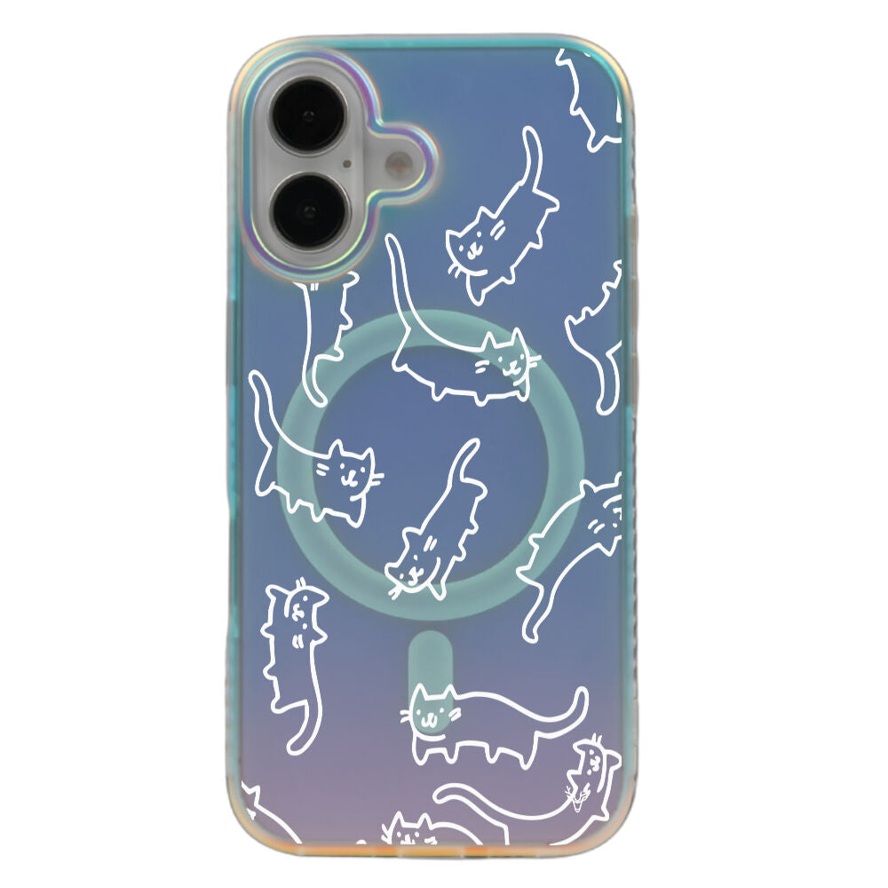iPhone 16 Plus Light Cats Magsafe Case Aura Hologram – Deercase