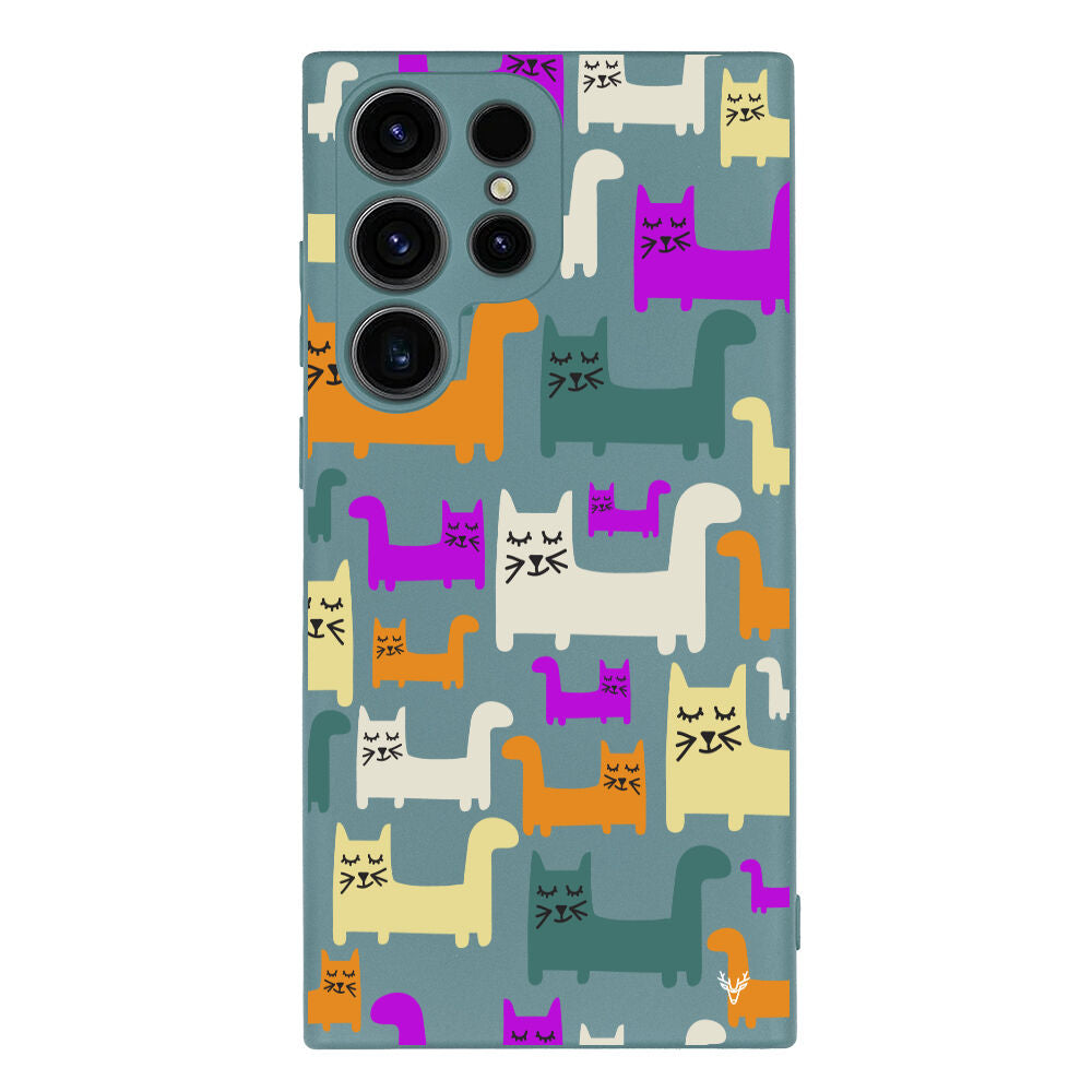 Samsung S25 Ultra Colorful Cats Telefon Kılıfı – Deercase
